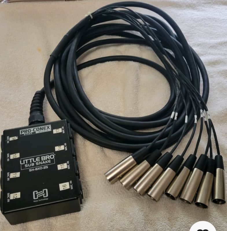 SH-8X0-25 Pro-Conex Little Bro' Sub Snake, 8 XLR Sends 25 | Reverb