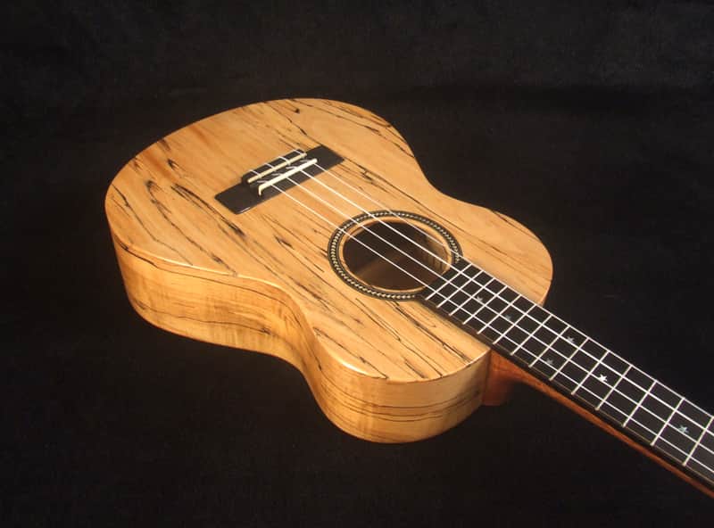 Handmade Tenor Ukulele, Solid Spalted Maple, Bear Claw Ash, | Reverb