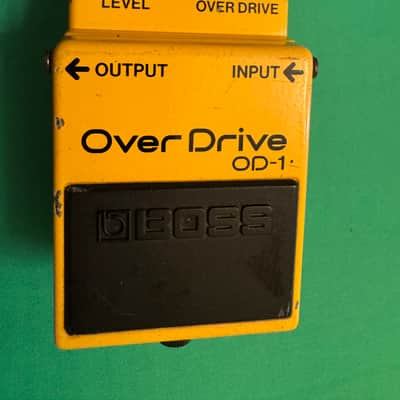 Boss OD-1 Over Drive (Black Label) 1977 - 1985 - Yellow | Reverb