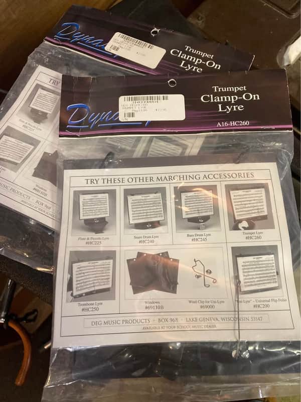 NEW OLD STOCK Dynasty by DEG Trumpet Clamp-On Lyre Flip | Reverb