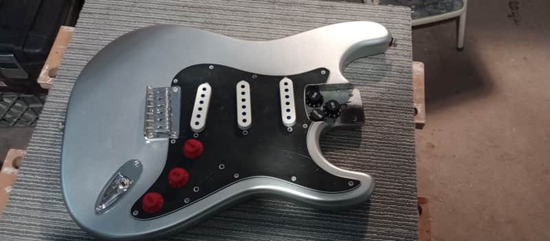 Unbranded Stratocaster mid-90's - Silver Sparkle | Reverb