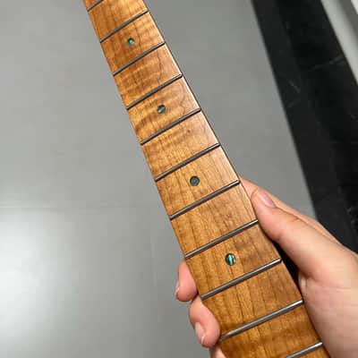 Bone nut Tele Round-head stainless steel Roasted flame Maple | Reverb