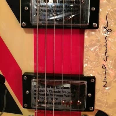 Epiphone Supernova late 90's - Union Jack -signed by Oasis in | Reverb