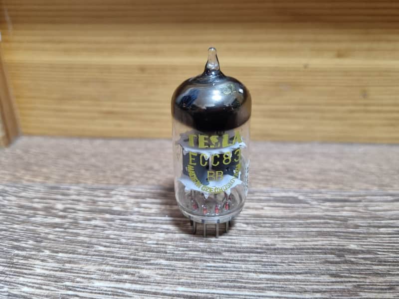 ECC83 12AX7 Tesla april 1962, foil disc getter, NOS | Reverb UK