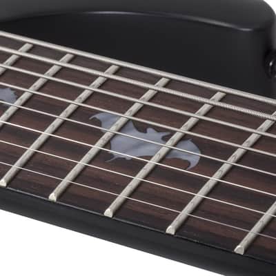 Schecter Damien-8 Multiscale - Satin Black (2477) | Reverb
