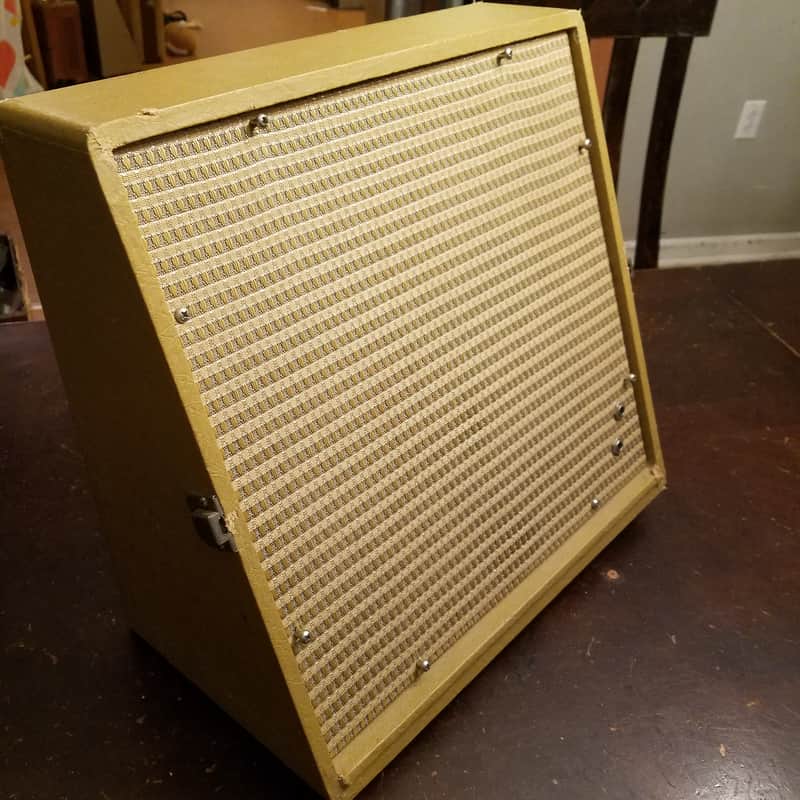 Audiomatic Empty vintage MCM speaker cabinet for 8" driver | Reverb