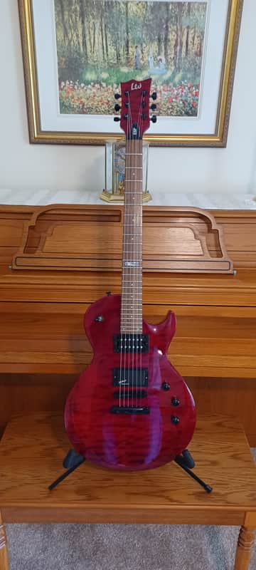 ESP EC100QM with EMG select Pickup in the Bridge Position - | Reverb