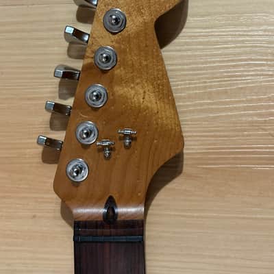 Warmoth USA Stratocaster Rosewood Neck Roasted Flame Maple | Reverb