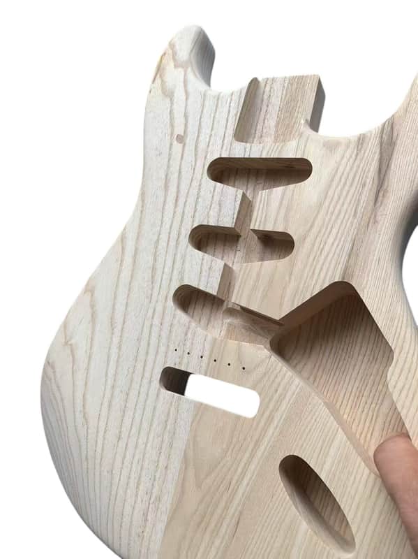 Ash Wood 2 Piece Guitar Strat Style Solid Body | Reverb