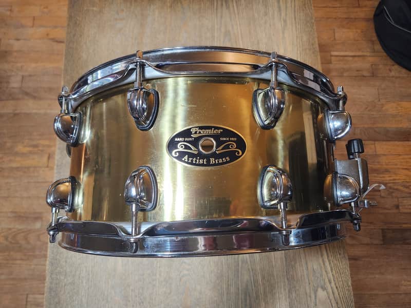 Premier Artist Brass 14" x 6.5" Snare - Brass W/ Roadrunner | Reverb