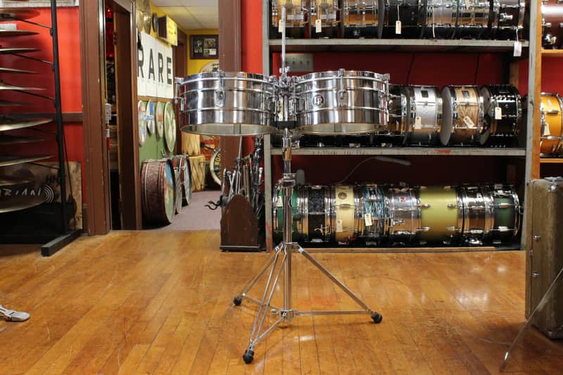 LP Signature Tito Puente 13" and 14" Timbales with Stand | Reverb
