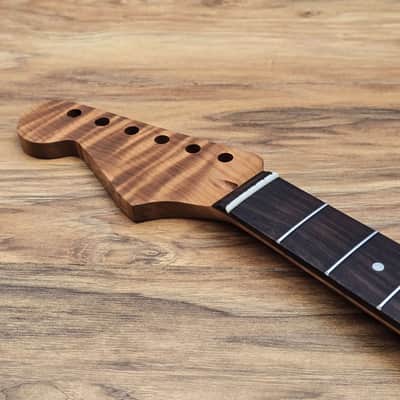 Left Handed Stratocaster Compatible Roasted Flame Maple and | Reverb