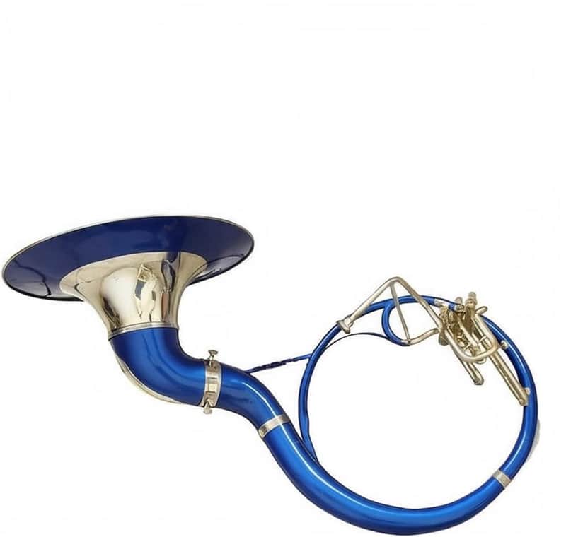 HAHAPA INDIAN HANDMADE BLUE / GOLD FINISH 22" SOUSAPHONE | Reverb