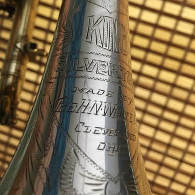 BLOW OUT DEAL KING SILVERTONE CORNET 1949 STEARLING SILVER | Reverb