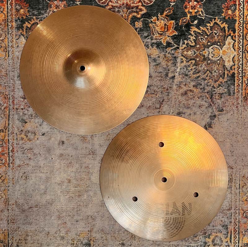 RARE ULTRA CRISP Vintage Sabian 13” FLAT HIHATS 920 950 g | Reverb