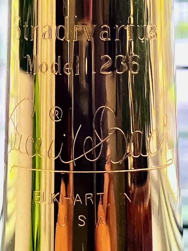 VERY RARE SPECIMEN BACH SPADA STRADIVARIUS EL Eb TRUMPET GOLD | Reverb