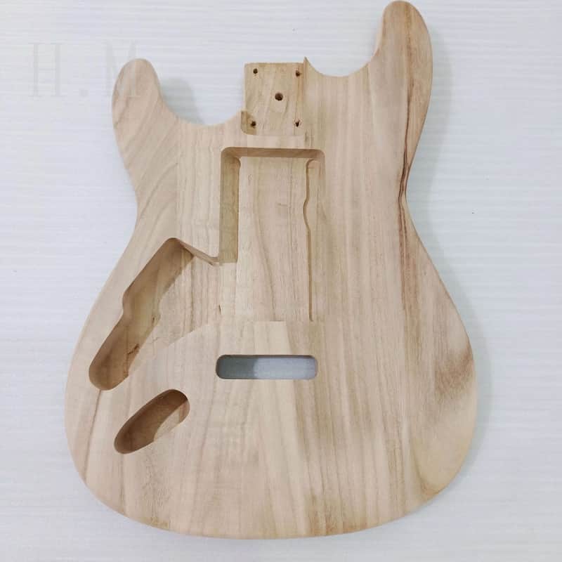 Left Hand Guitar Strat Style Poplar Wood Body | Reverb