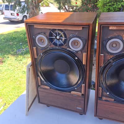 Rare Ampex 4010 Speakers, 3-way, Cherry wood, Recapped, | Reverb