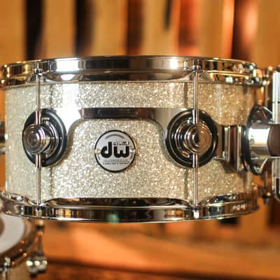 DW Collector's Cherry Mahogany Broken Glass Short Stack Drum | Reverb