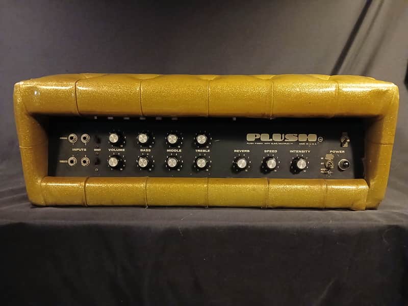 1970s Plush 1000S 100 Watt 6L6GC Guitar Amplifier Head Gold | Reverb