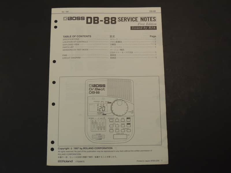 Boss DB-88 Service Notes [Three Wave Music] | Reverb Canada