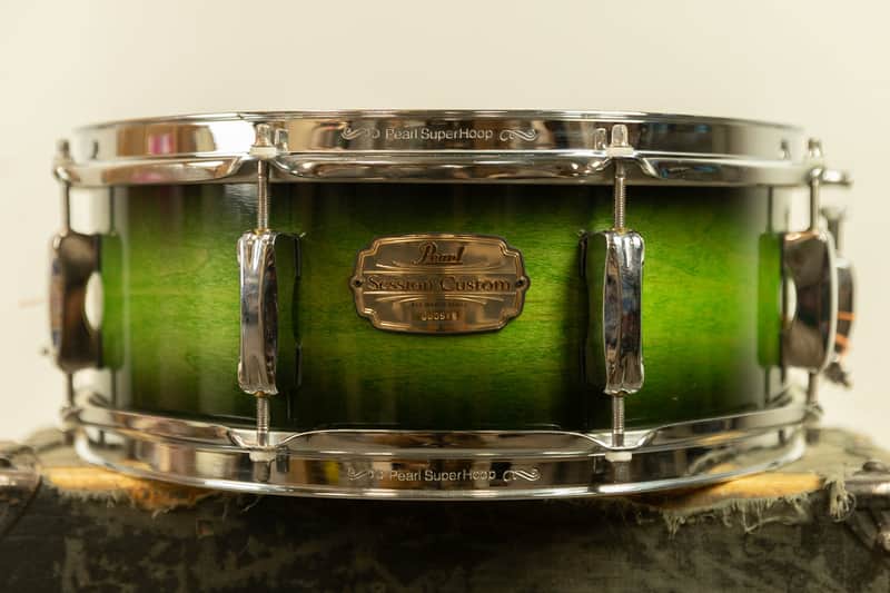 Pearl 5x14 Session Custom Emerald Burst Snare Drum | Reverb UK