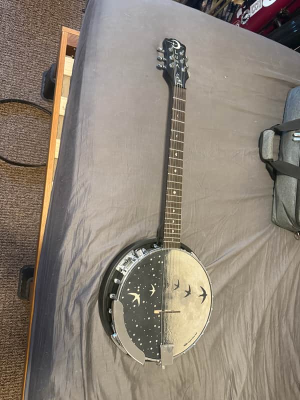 Luna Moonbird Resonator 6 string Banjitar Banjo | Reverb