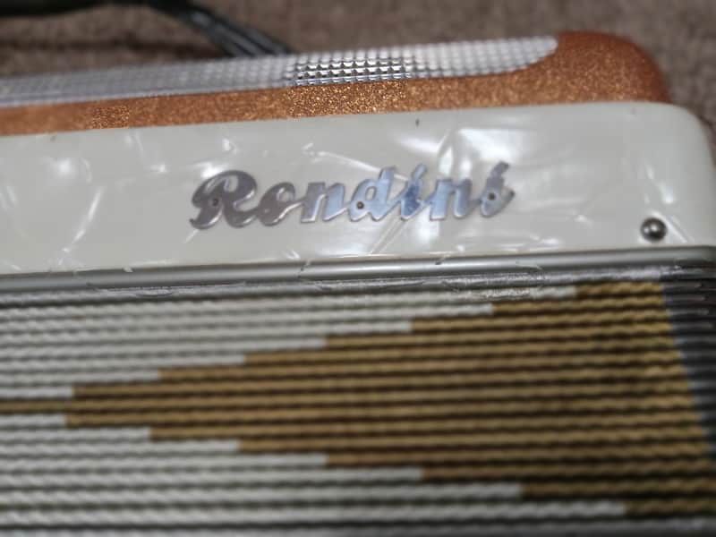 COPPER AND WHITE RONDINI PIANO ACCORDION 120 BUTTONS | Reverb