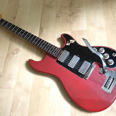 60‘s Hofner 173 electric guitar with red vinyl cover | Reverb