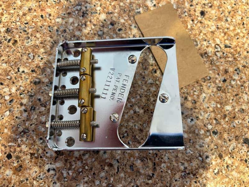 Fender 52 AVRI Telecaster Bridge w/ Serial Number Brass | Reverb
