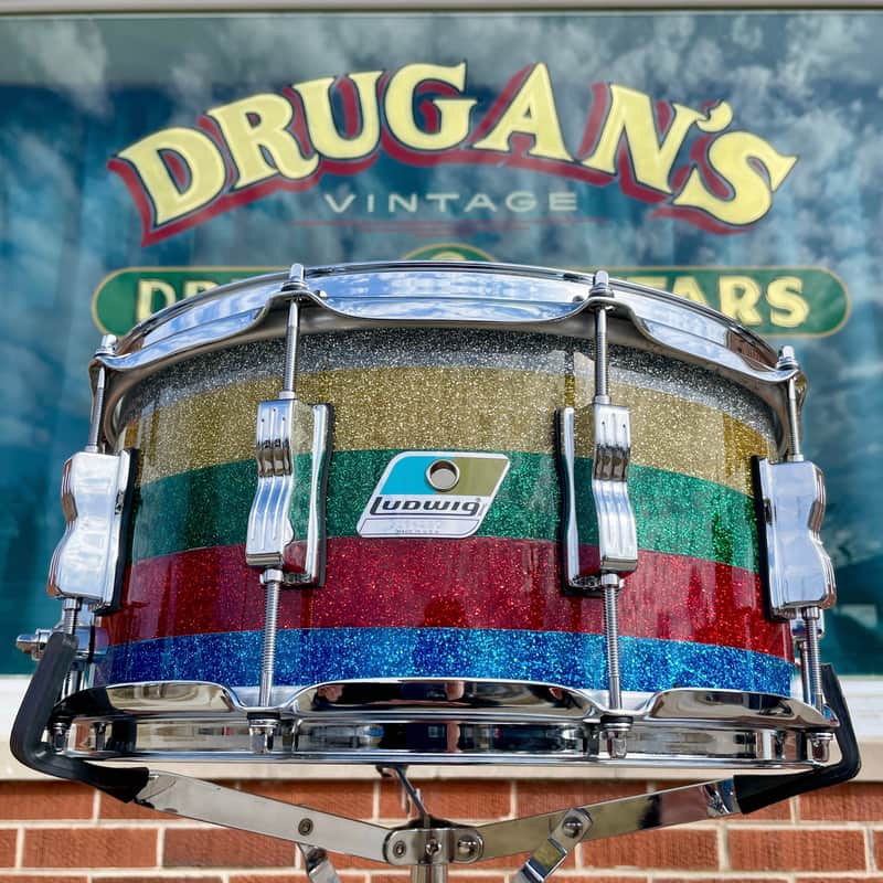 Ludwig 50th Anniversary 6.5x14 Salesman Sparkle Vistalite | Reverb