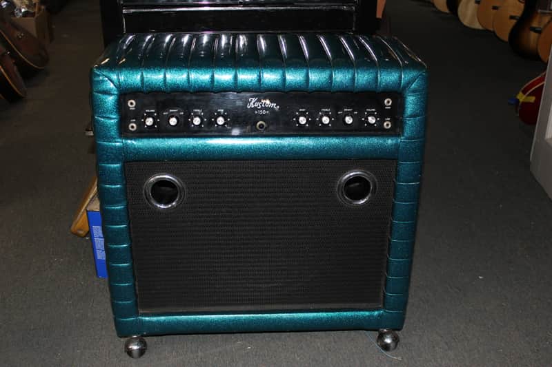 Kustom K150-6/1x15 Bass Combo with Blue Roll & Tuck on Wheels | Reverb
