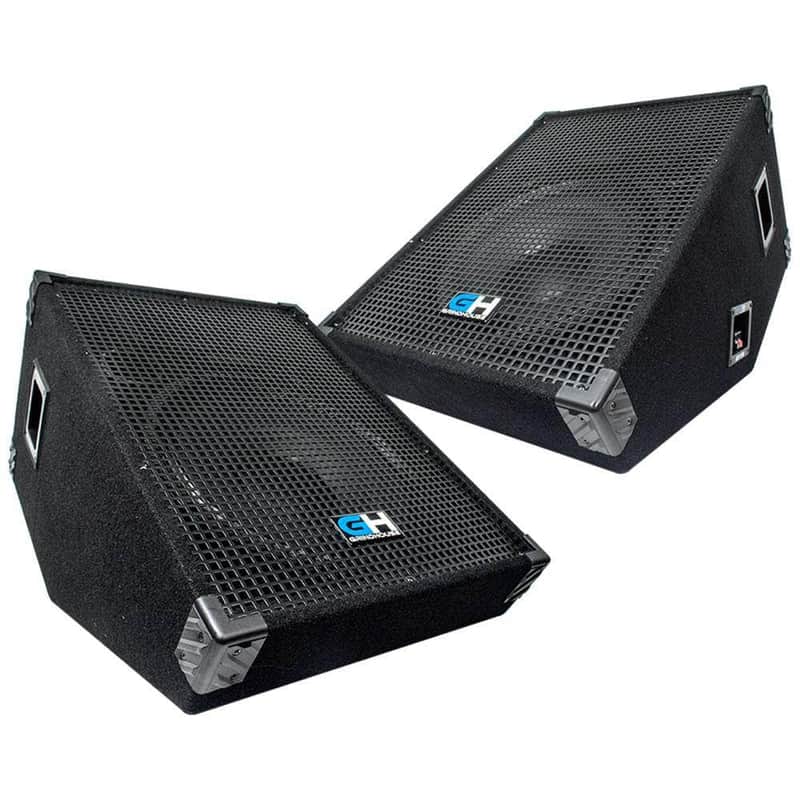 Seismic Audio GH15M - Pair of 15 Inch Passive Wedge Monitors | Reverb