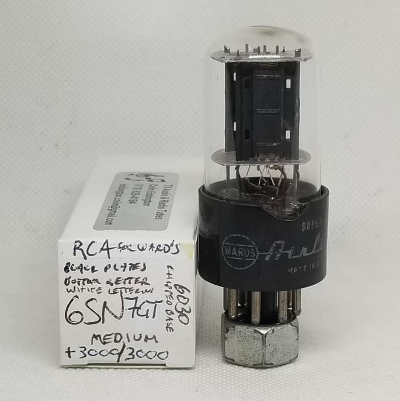 RCA 6SN7GT Black Staggered Plate Perfectly Balanced Single | Reverb