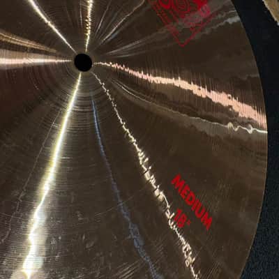 Paiste Used Red Label 2002 18 in Medium Crash Cymbal 1567g | Reverb