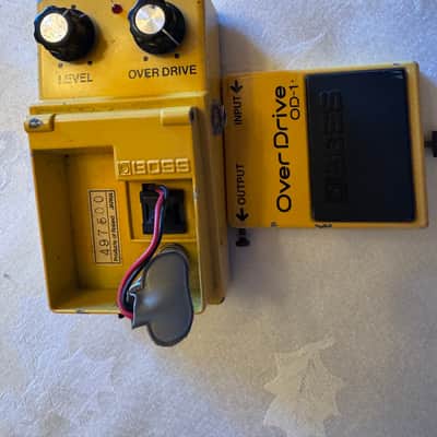 Boss OD-1 Over Drive (Black Label) 1977 - 1985 - Yellow | Reverb
