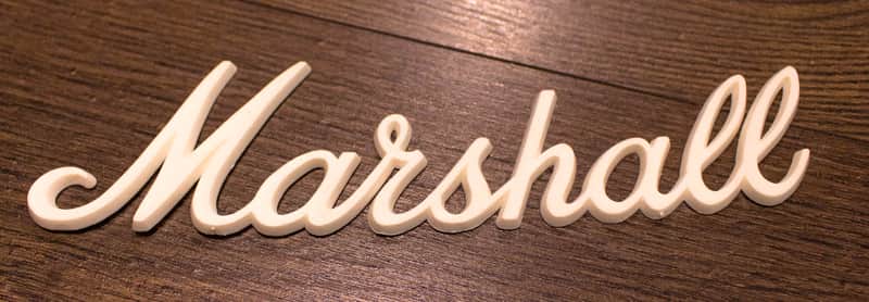 Marshall Script Amplifier Logo Plates Name Plate | Reverb