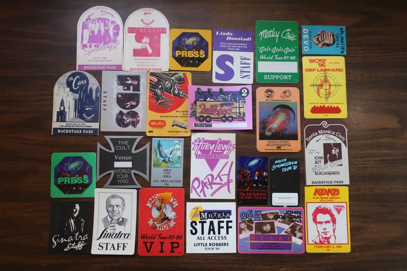 Vintage Backstage Pass Lot 25 Case Candy Guitar Stickers | Reverb