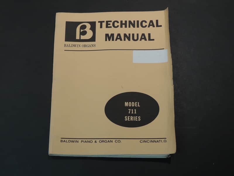 Baldwin Model 711 Series Technical Manual [Three Wave Music] | Reverb