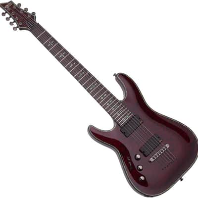 Schecter Hellraiser C-7 Left-Handed Electric Guitar Black | Reverb