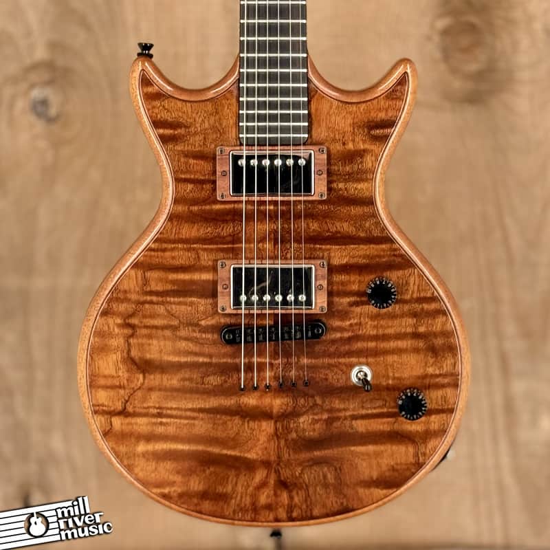 Corelli Custom Koa Double Cut Electric Natural w/ OHSC | Reverb Canada