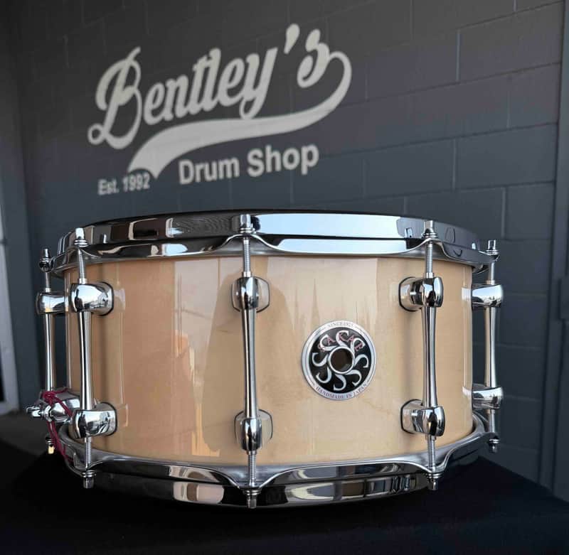 Sakae Maple 6.5x14 Snare Drum in Natural Gloss Lacquer (Rm 4) | Reverb