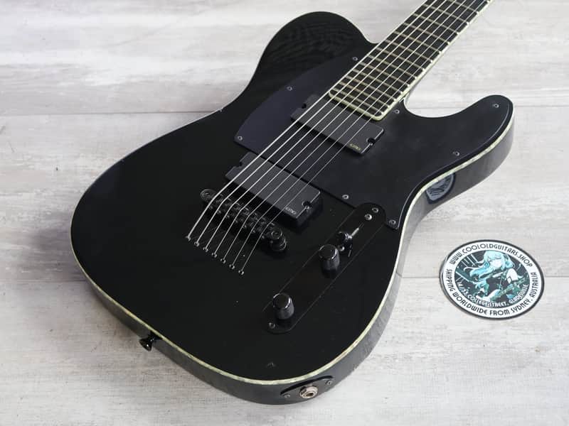 2013 ESP Japan E-II T-B7 Baritone 7-String Telecaster (Black) | Reverb
