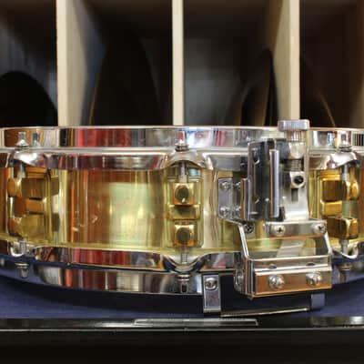 1990s Yamaha 3.5x14 SD493 Brass Snare Drum | Reverb