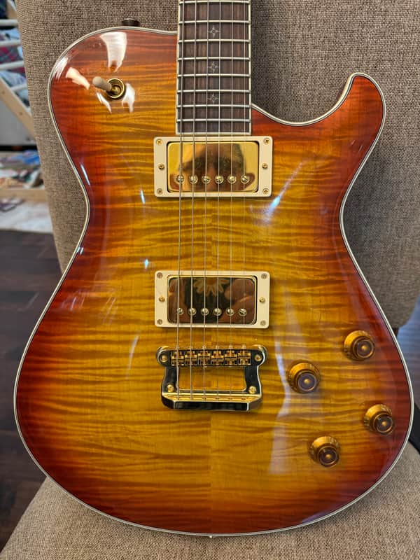 Knaggs Kenai T1 Flame Curly Maple top Dark Cherry Burst 2023 | Reverb