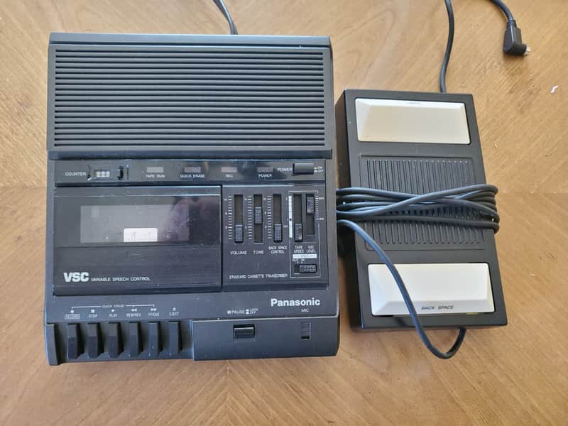 Panasonic RR-830 Dictation Machine W/ RP-2692 Foot Pedal | Reverb UK