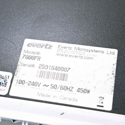 Evertz 7800FR 3RU Rack-Mountable Multiframe with Cards | Reverb
