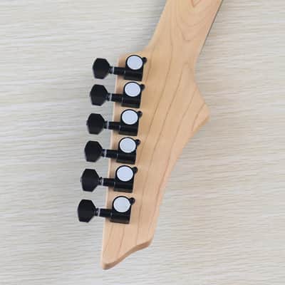 Custom Yellow White Finish, HH Electric Guitar, Solid Ash | Reverb