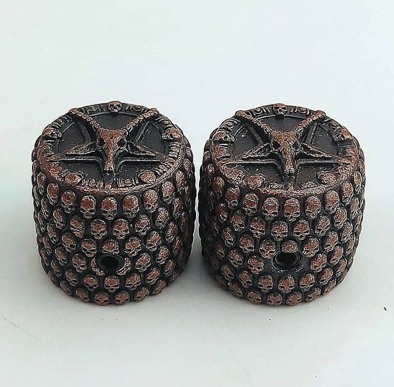 2pcs Red Bronze Antelope Top Guitar and Bass Control Knobs | Reverb