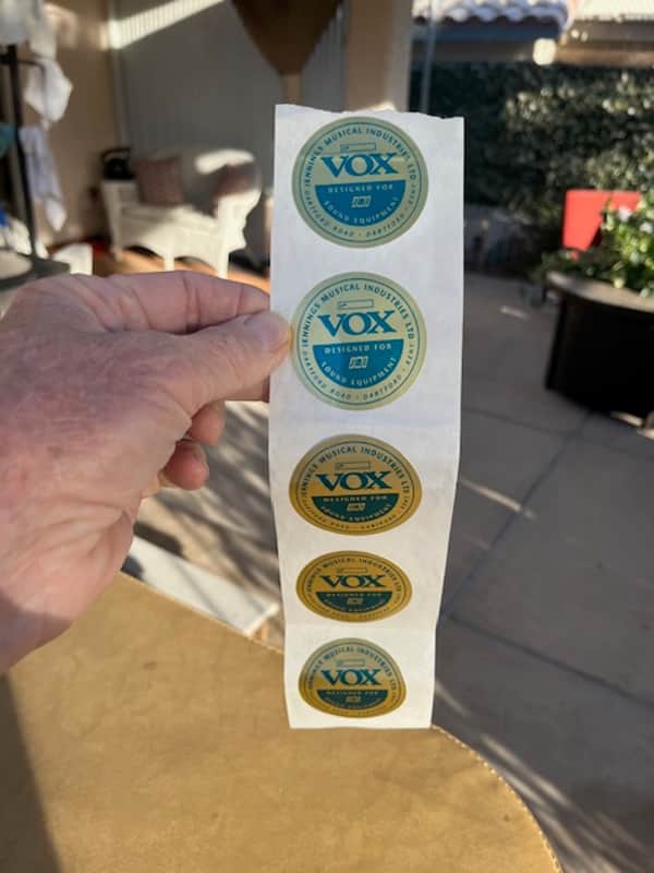 Vox VOX BLUE/GREY SPEAKER LABELS | Reverb